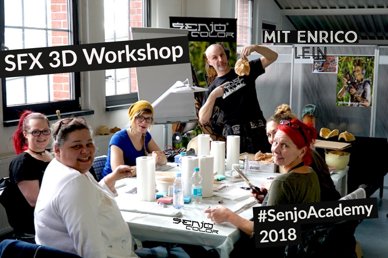 3D Maskenbau SFX Workshop 2018 - Senjo Color - World Of Bodypainting