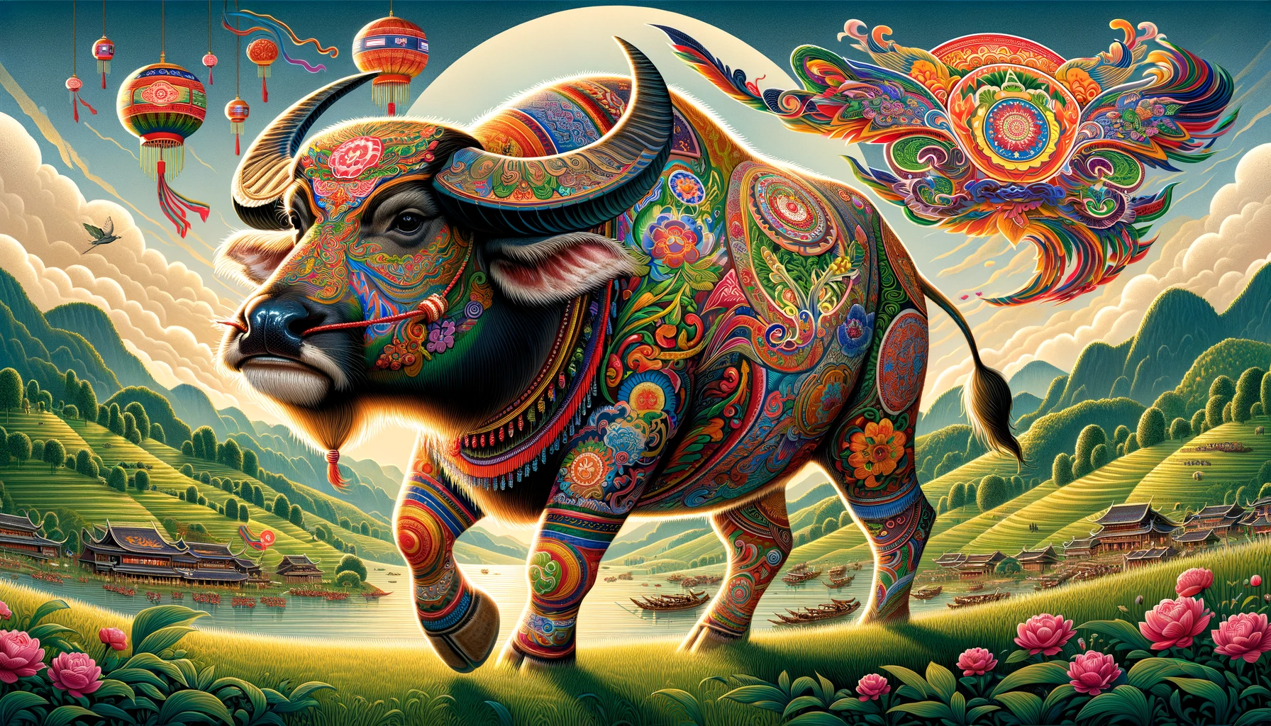 Legende Vom Büffel Bodypainting In Yunnan